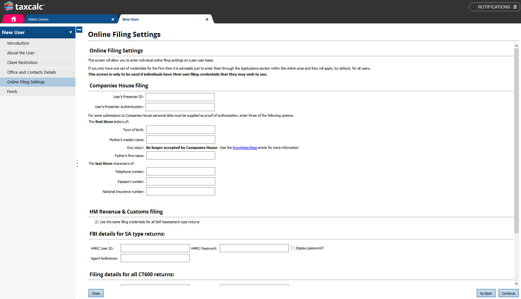 How do I setup a user? - Knowledge Base - TaxCalc